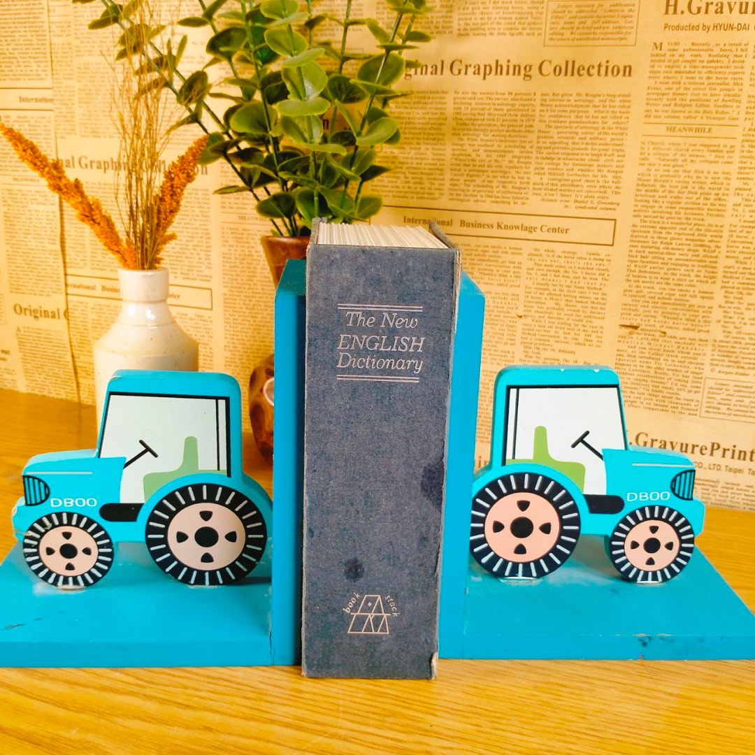 Wooden Tractor Bookends, Furniture & Home Living, Home Decor, Other ...