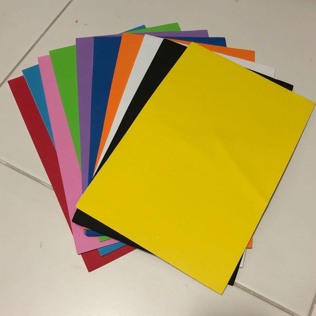 10pcs A4 size Adhesive EVA Foam random colours DIY Kids Art Craft ...