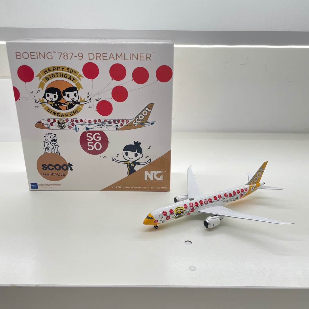 1:400 Scoot B787-9 Dreamliner NG Models SG 50 Livery, Hobbies & Toys ...