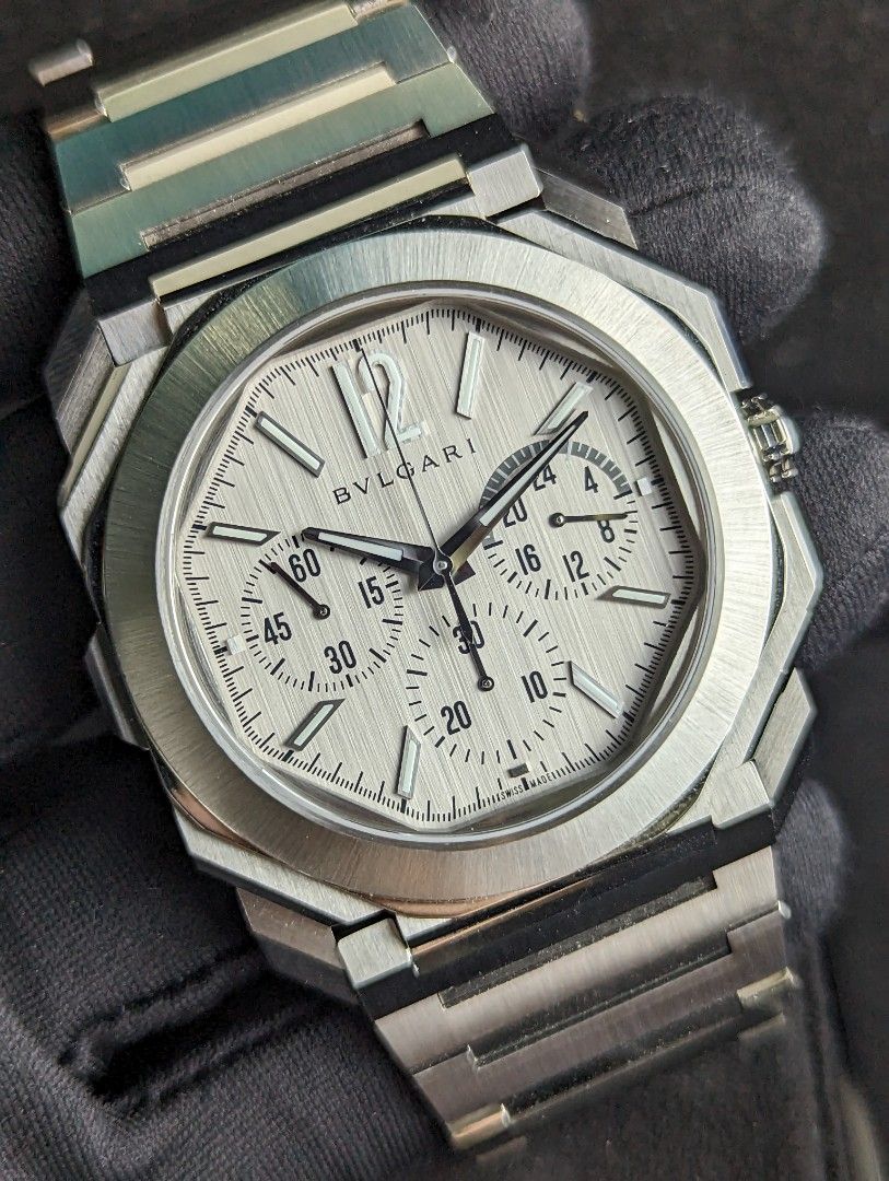 [ 2025 ⚪ ] Bvlgari Octo Finissimo Chronograph GMT 103661, Luxury ...