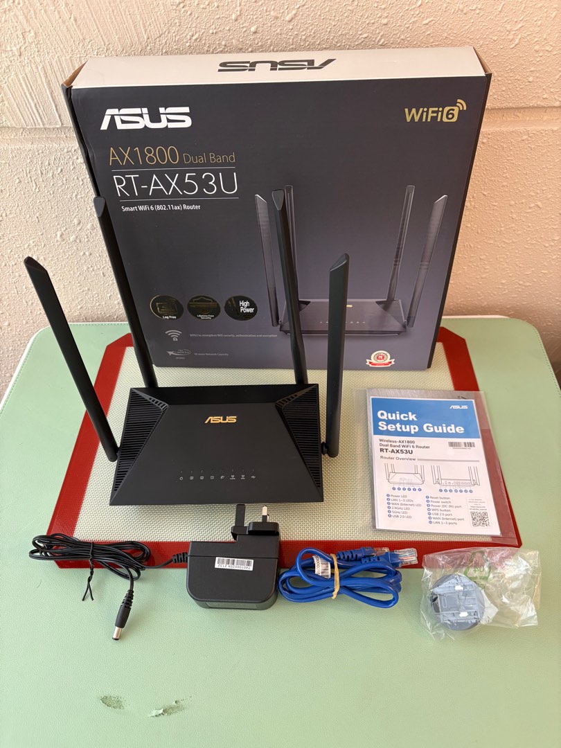 Asus Wi-Fi 6 Router AX1800 RT-AX53U, Computers & Tech, Parts ...