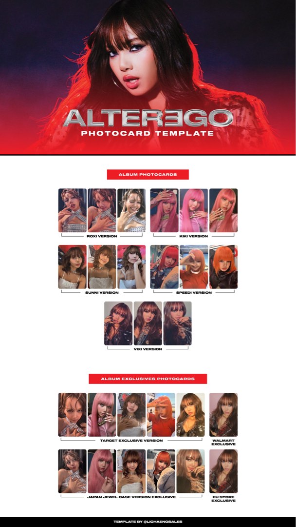 BLACKPINK LISA ALTEREGO SUNNI TARGET WALMART EU STORE JAPAN JEWEL CASE PHOTOCARD PC, Hobbies ...