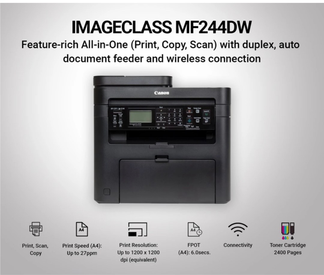 Canon imageCLASS MF244dw, Computers & Tech, Printers, Scanners ...