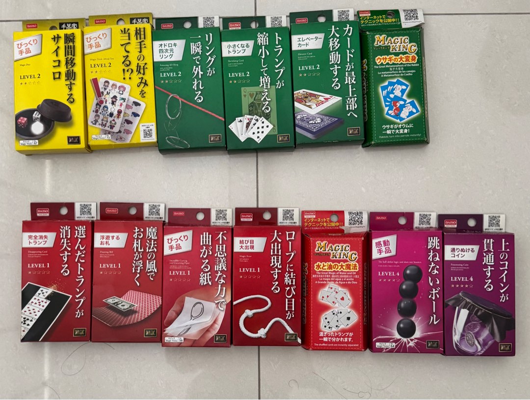 daiso magic king magic tricks sets, Hobbies & Toys, Toys & Games on ...