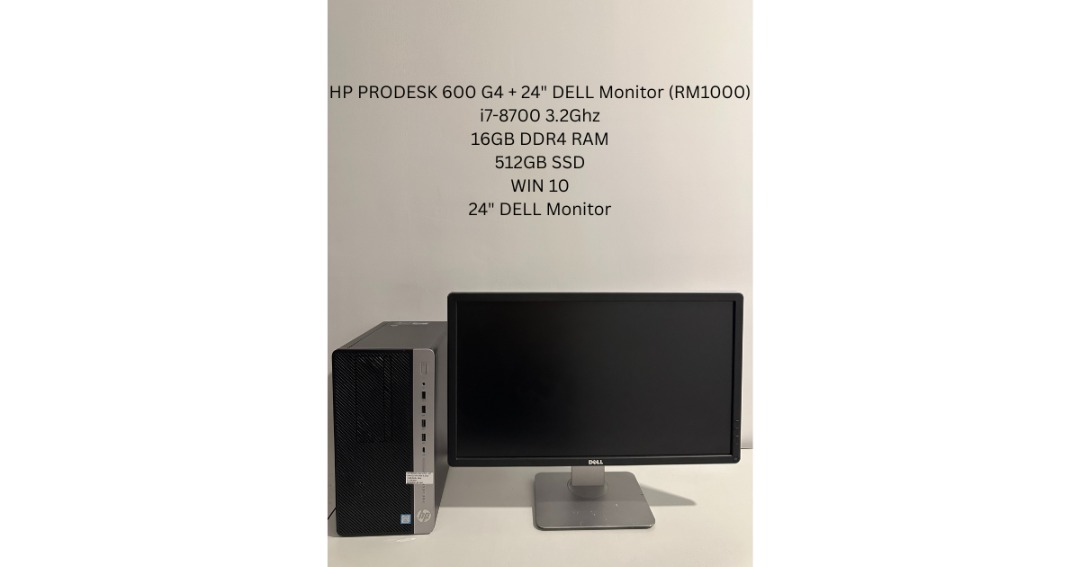 Dekstop + 24" Dell monitor full set, Computers & Tech, Desktops on ...