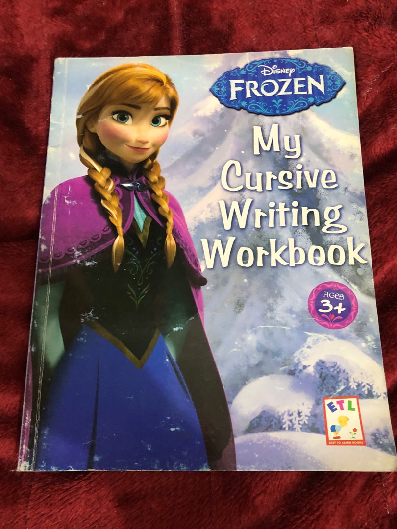 Disney Frozen My Cursive writing book, Hobbies & Toys, Books ...