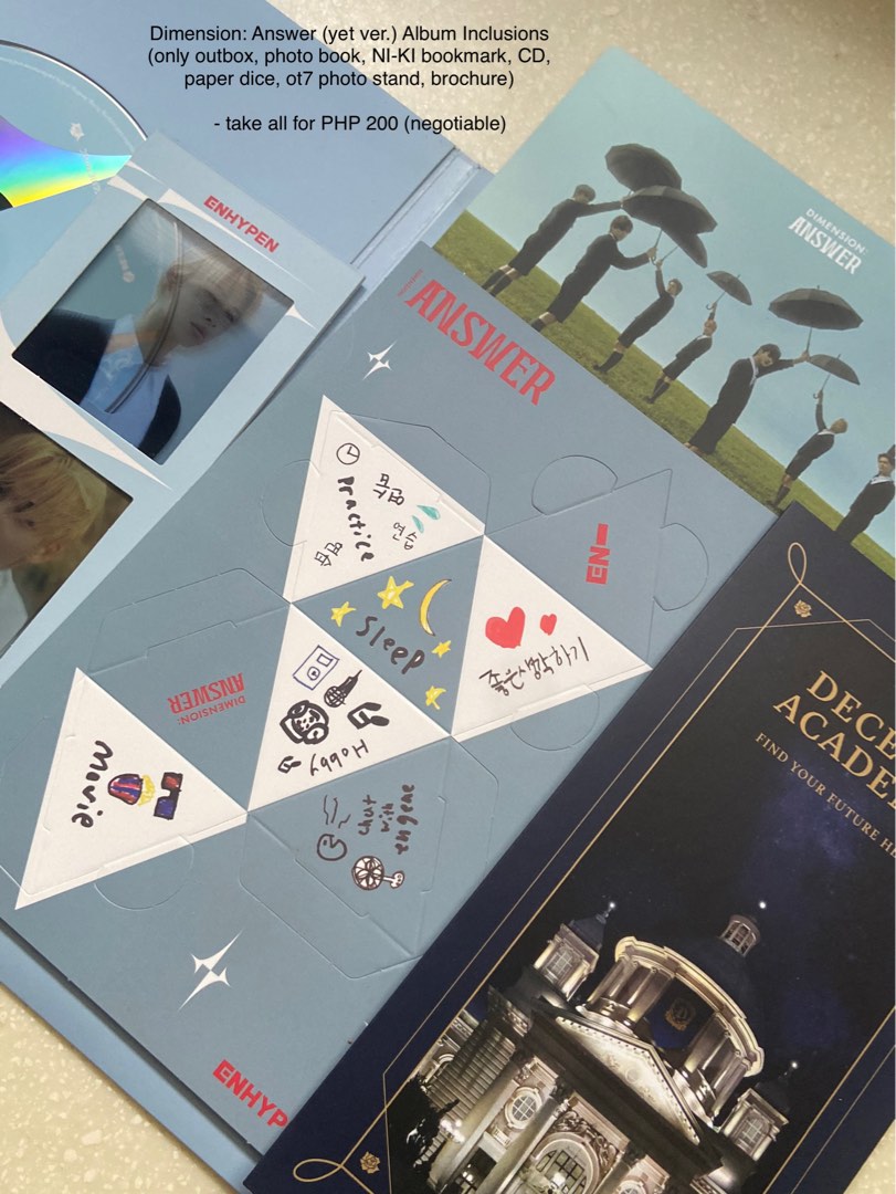 Enhypen Dimension: Answer Album Inclusions, Hobbies & Toys, Memorabilia ...