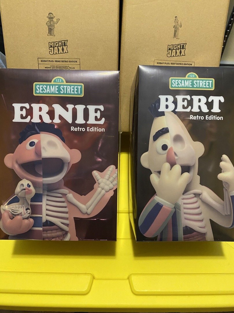 Ernie and Bert Sesame Street XXRAY PLUS Designer Figures Set of 2 Jason ...