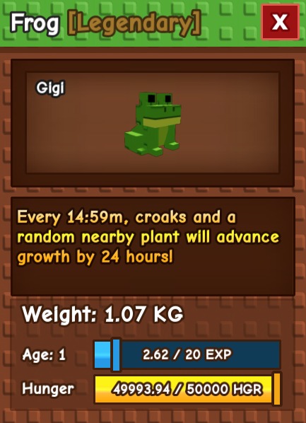 FROG GROW A GARDEN LEGENDARY PET, Video Gaming, Video Games, Others on Carousell