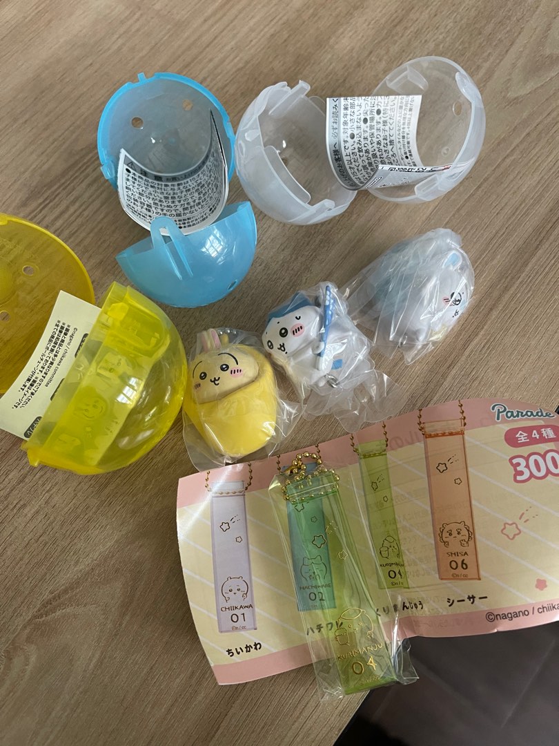 Gachapon from Japan- characters from Chiikawa key chains, Hobbies ...