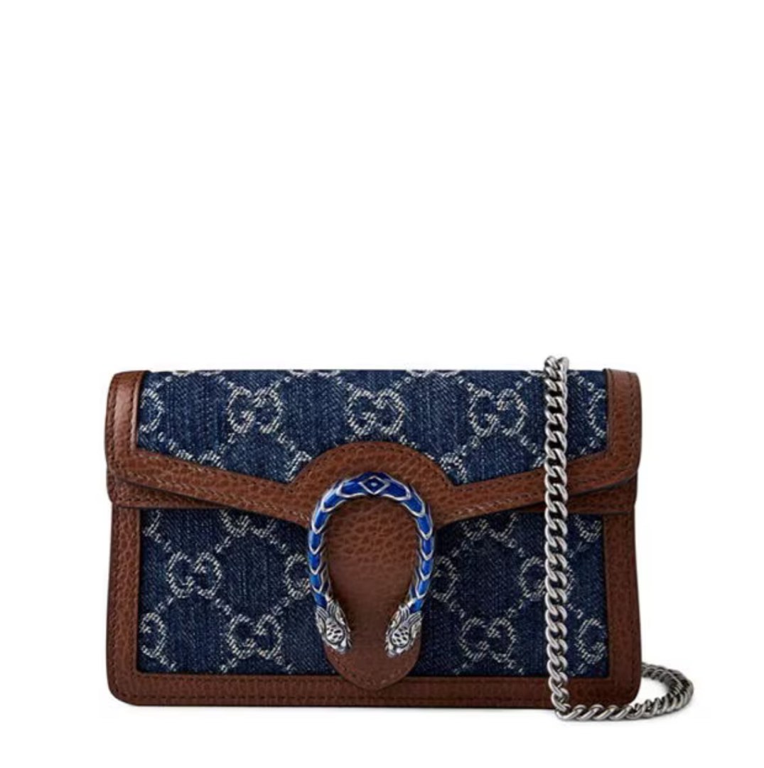 Gucci Super Mini Denim GG Supreme Dionysus, Barang Mewah, Tas & Dompet ...