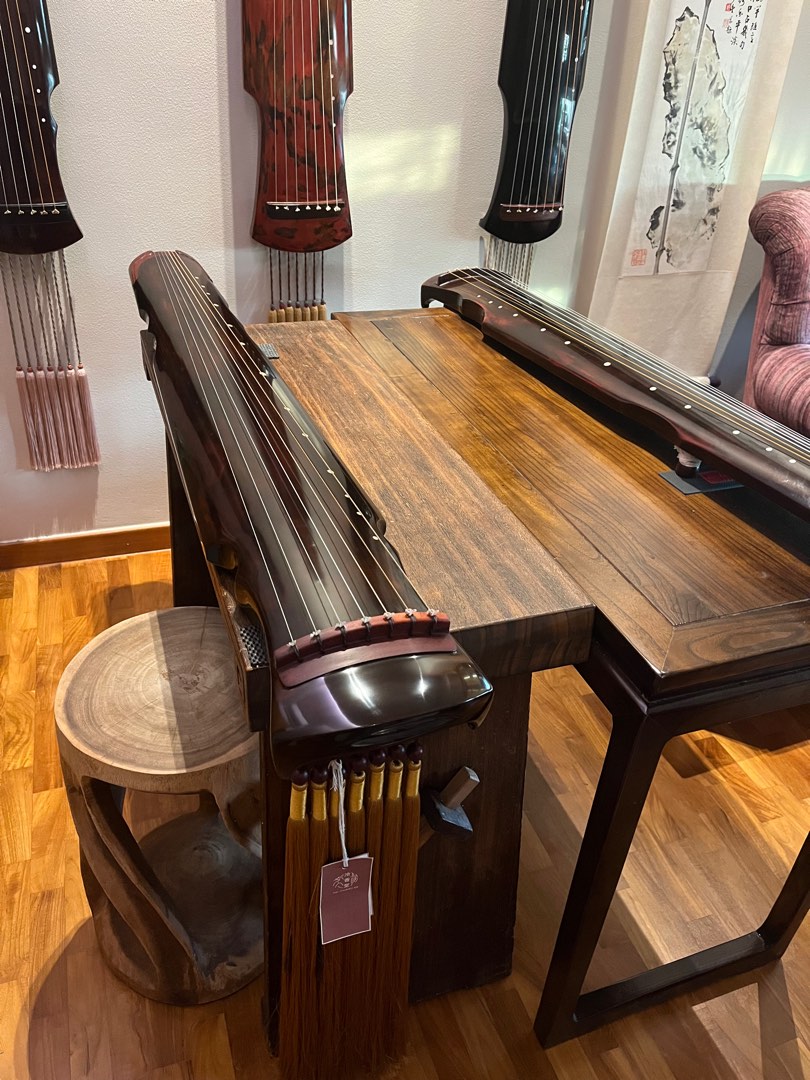 Guqin, Aged Fir, Lingji shape, Hobbies & Toys, Music & Media, Musical ...