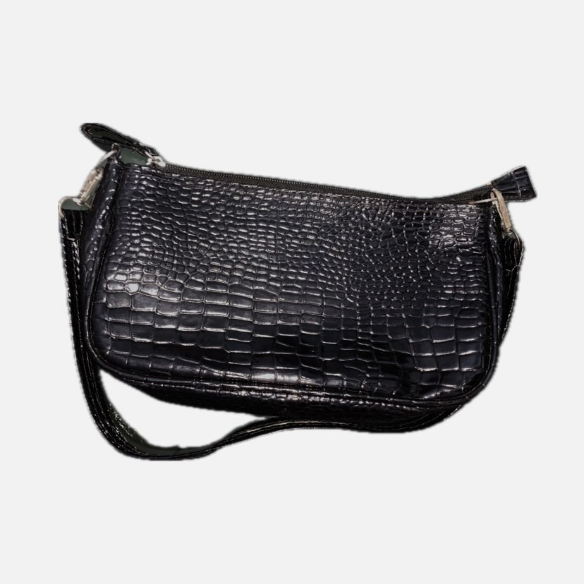 Hand Bag - Black Croco | Tas Kulit Mini, Fesyen Wanita, Tas & Dompet di ...