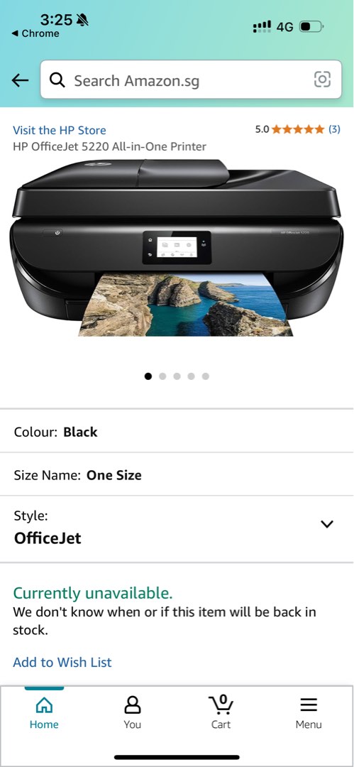 HP Printer - office jet 5220, Computers & Tech, Printers, Scanners ...