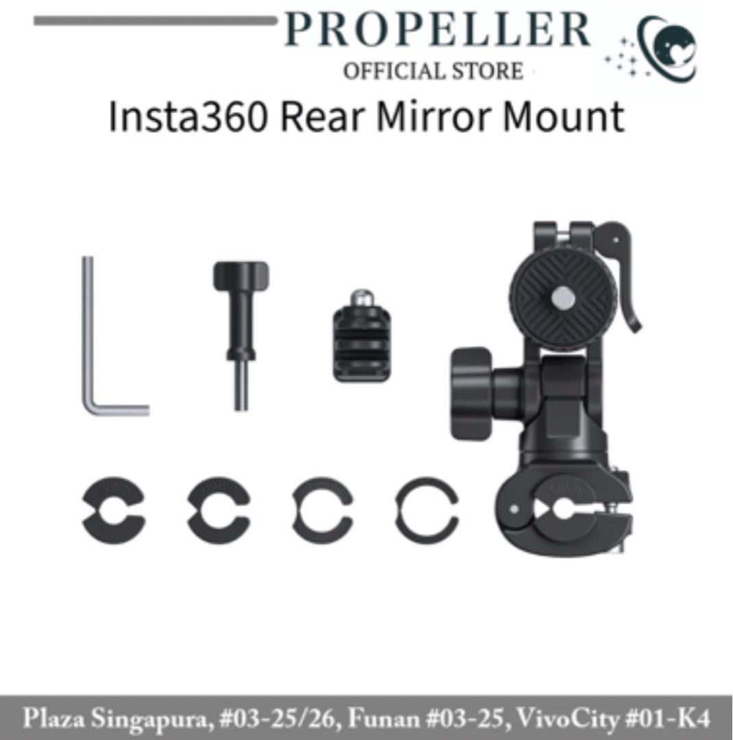 Insta360 Rear View Mirror Mount, Motorcycles, Motorcycle Accessories on ...