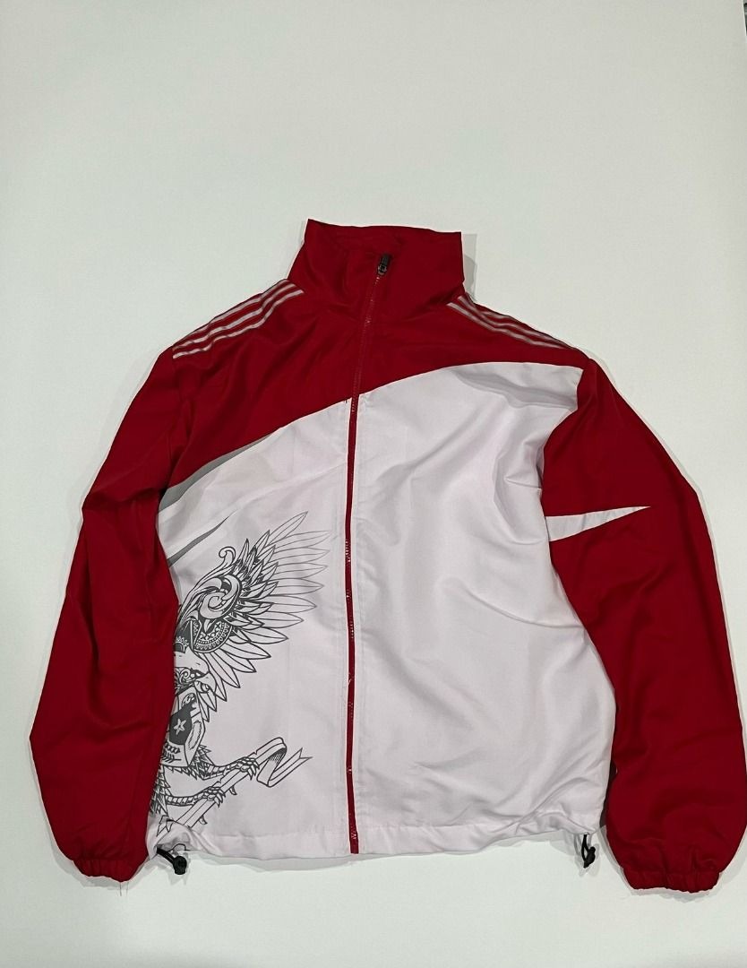Jacket Track Top Garuda Timnas merah putih indonesia, Fesyen Pria ...