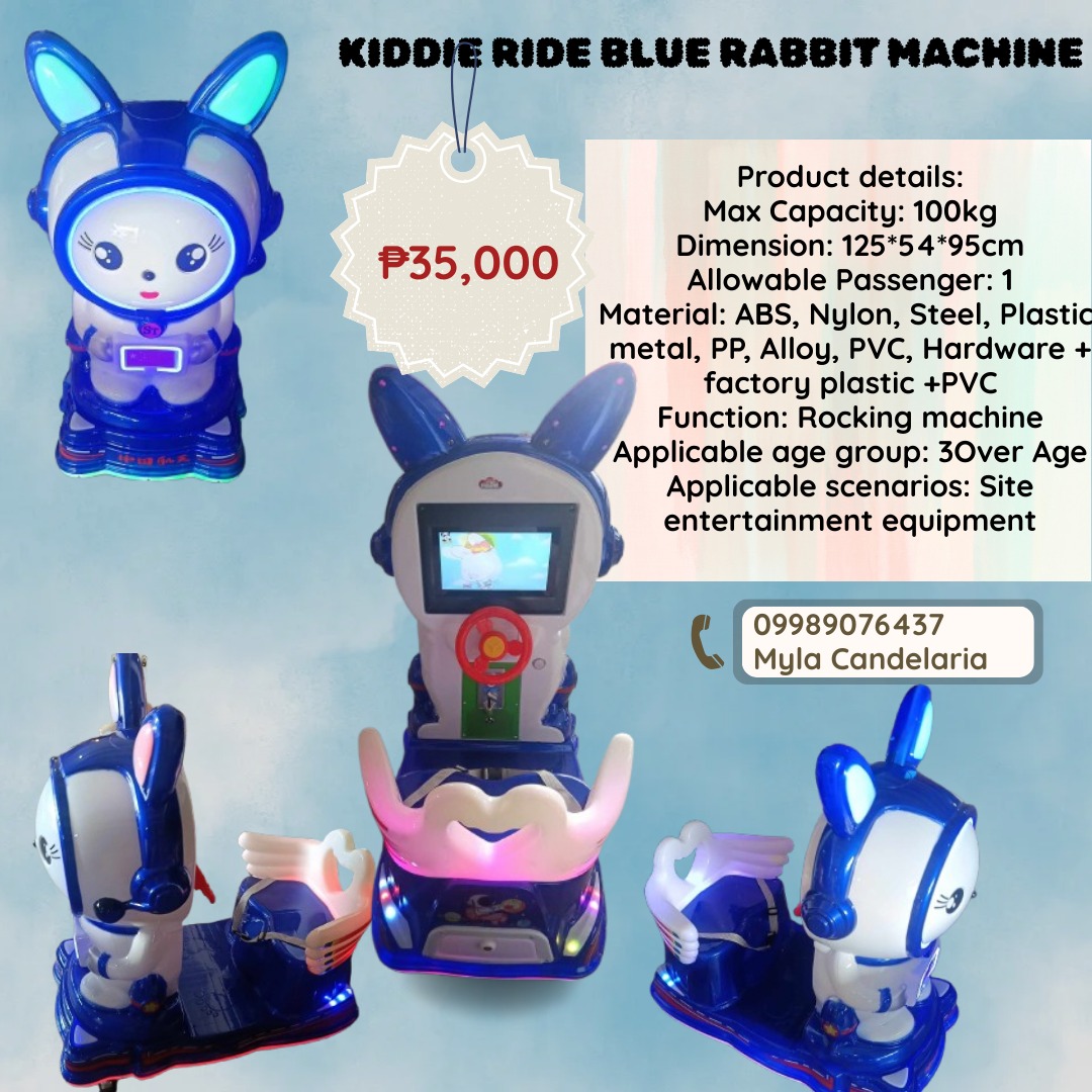 KIDDIE RIDE BLUE RABBIT MACHINE, Hobbies & Toys, Toys & Games on Carousell