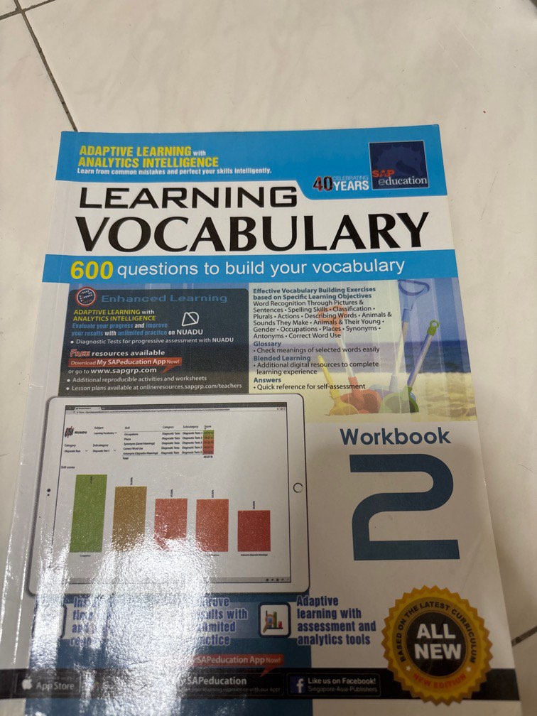 Learning vocabulary work book2 SAP education, Hobbies & Toys, Books & Magazines, Assessment ...