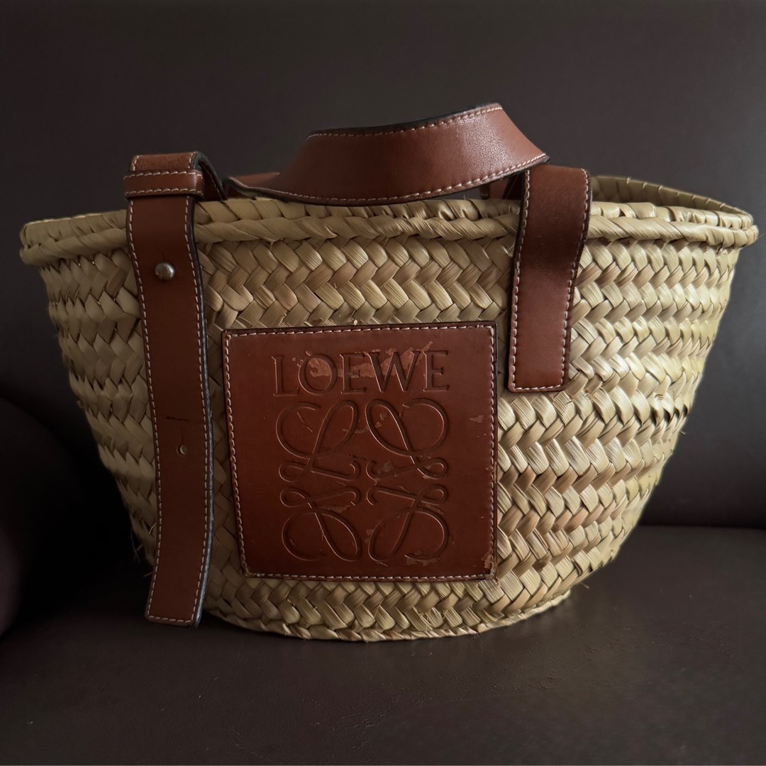 Loewe Raffia Basket Bag Authentic Tas Rotan Rattan Tinkerlust Preloved ...