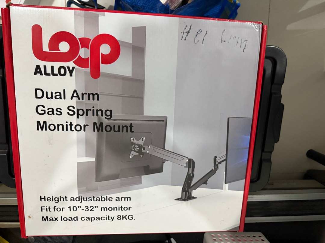 Loop Alloy Laptop Vesa Holder and Dual Arm Gas Spring Monitor Mount ...
