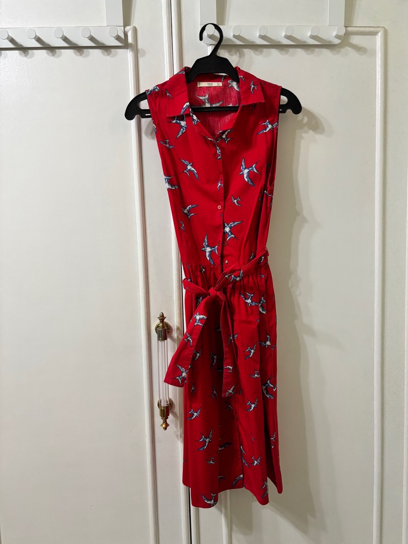 Mango Red Dress, Women's Fashion, Dresses & Sets, Dresses on Carousell