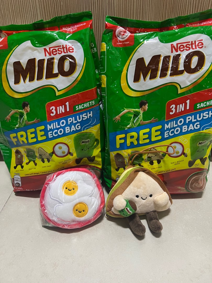 Milo Breakfast Set 3in1 Soft-boiled Eggs & Kaya Toast Eco Bag, Hobbies ...