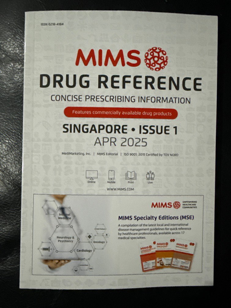 MIMS DRUG REFERENCE April 2025 Issue 1, Hobbies & Toys, Books ...