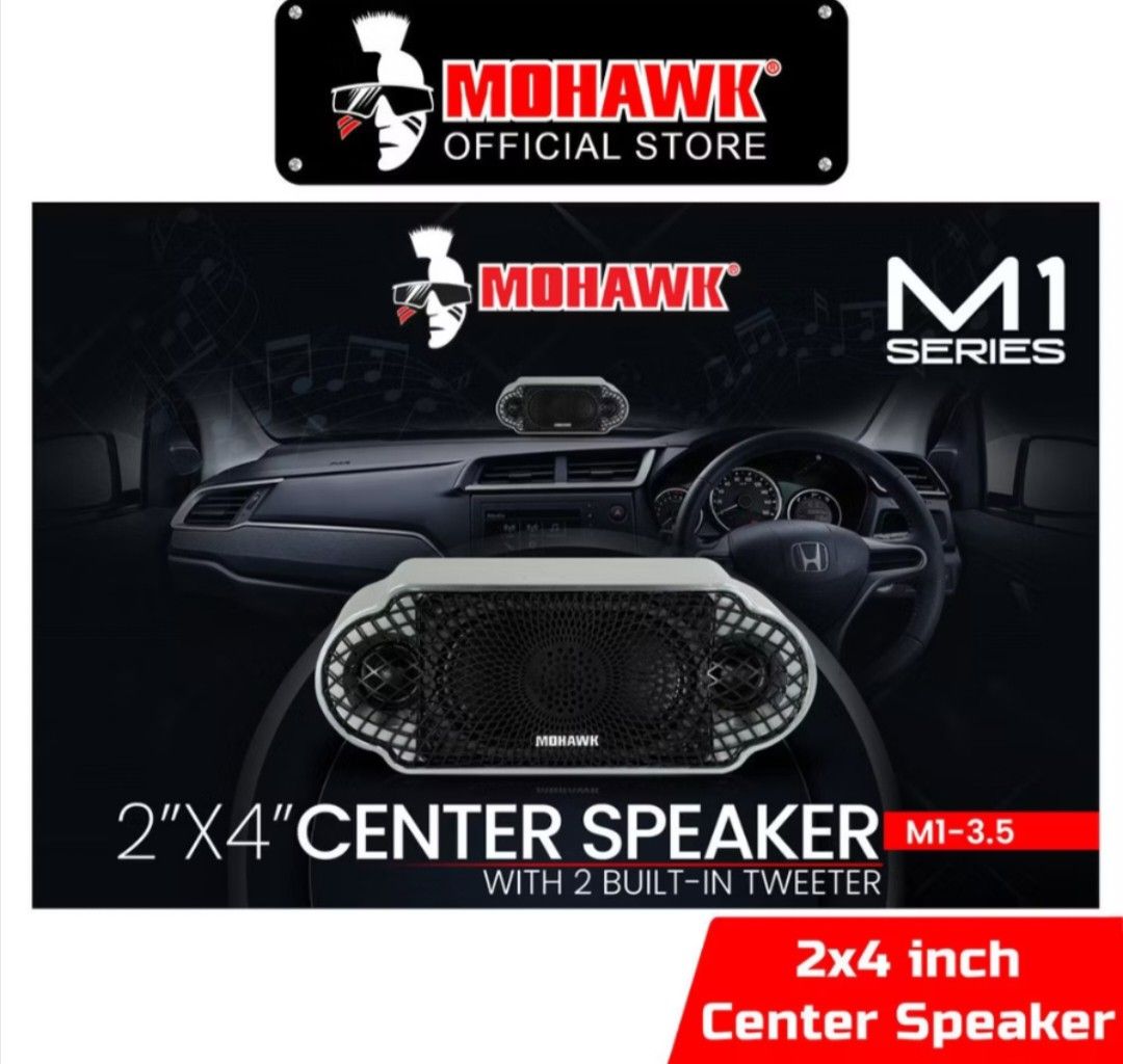 Mohawk M1 Series 2 x 4 inch Center Speaker With Tweeter For Dashboard M1-35, Car Accessories ...