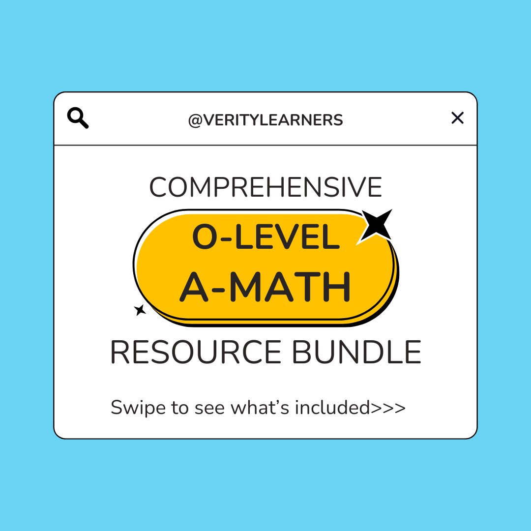 O Levels A-Math Revision Resource Bundle | Worksheets, Notes ...