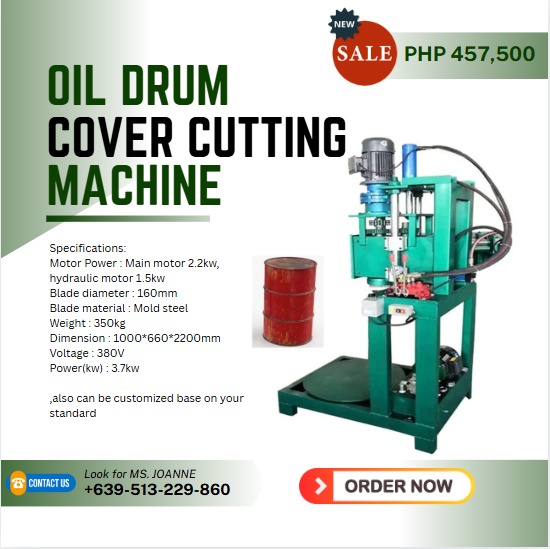 Oil Drum Cover Cutting Machine Drum Disc Cutting Machine, Commercial ...