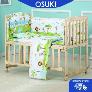 Osuki baby cot+bedding bump set 5 in 1, Babies & Kids, Baby Nursery ...