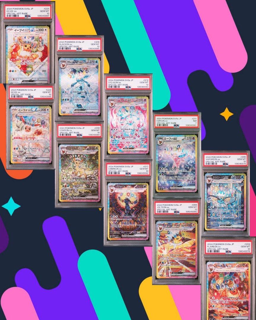 Pokemon Japanese Sv8a Terastal Festival Ex Eeveelutions SAR Sequential ...