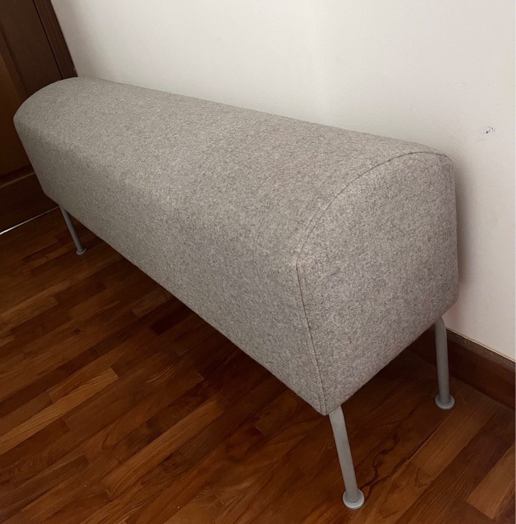 RARE! Vintage Ikea Pastill Long Bench in Original Grey Upholstery ...