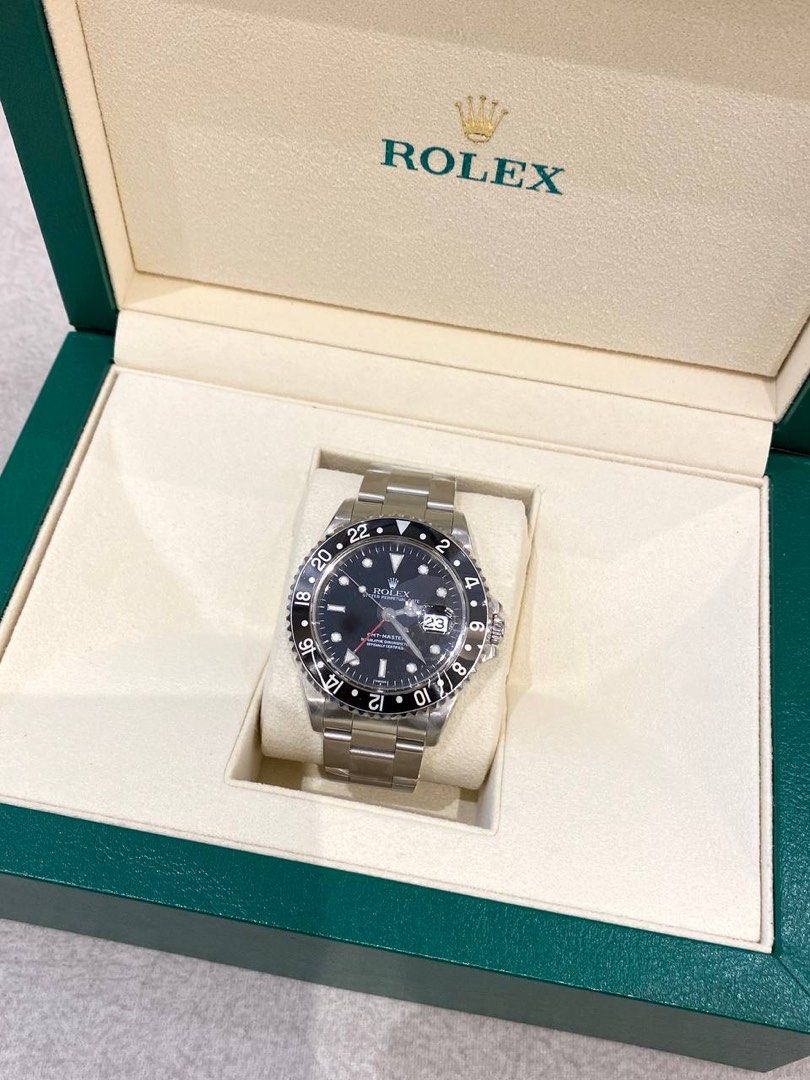 ROLEX GMT-MASTER REF 16700 BLACK DIAL 40MM AUTOMATIC WATCH, Luxury, Watches on Carousell