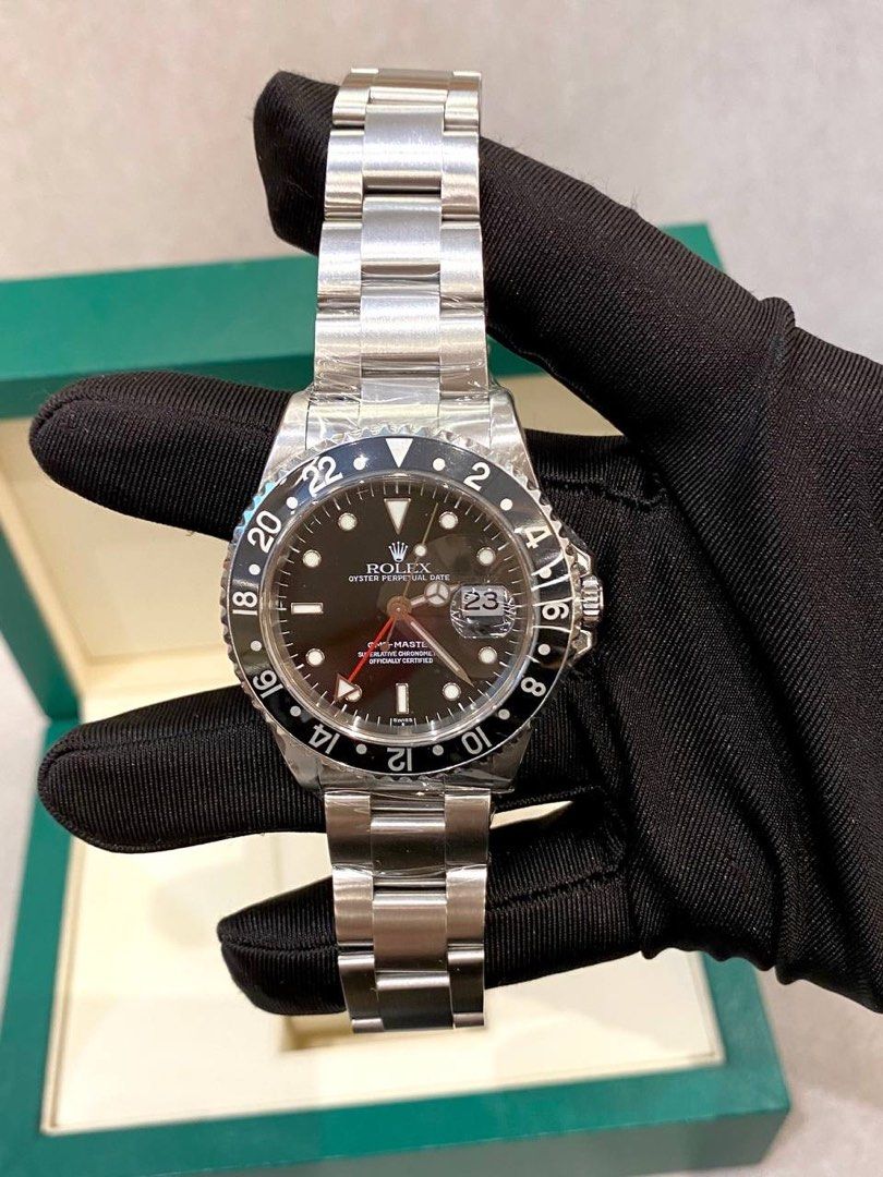 ROLEX GMT-MASTER REF 16700 BLACK DIAL 40MM AUTOMATIC WATCH, Luxury, Watches on Carousell