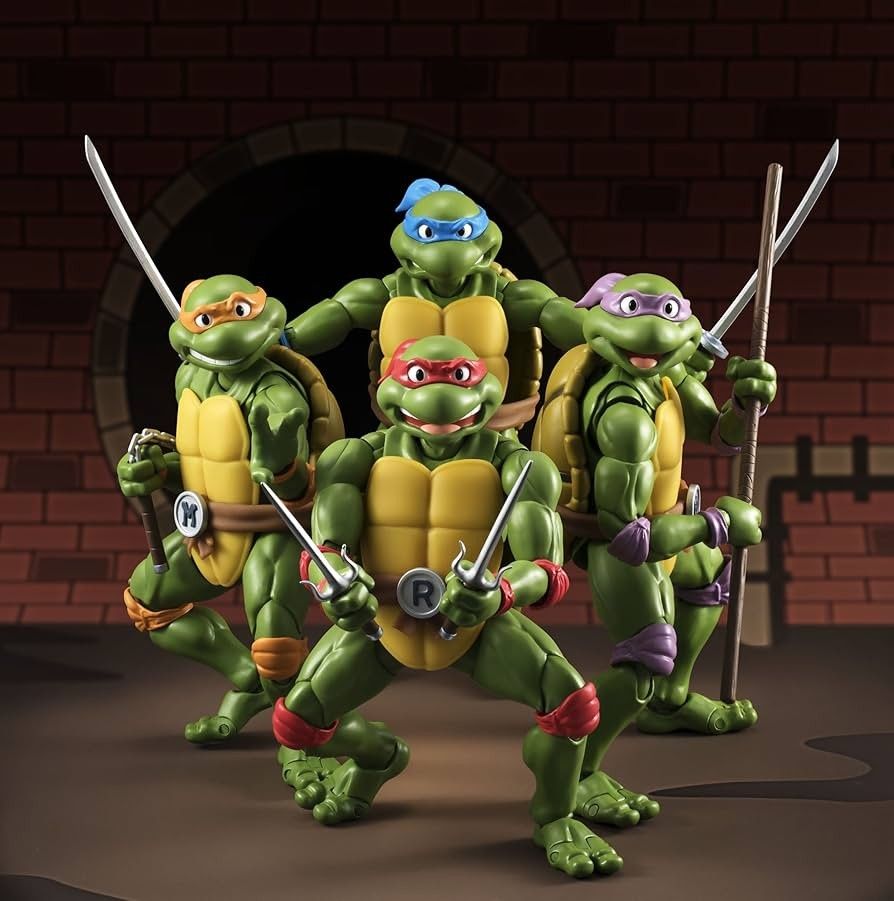 SH Figuarts SHF TMNT Teenage Mutant Ninja Turtles set Raphael Donatello ...