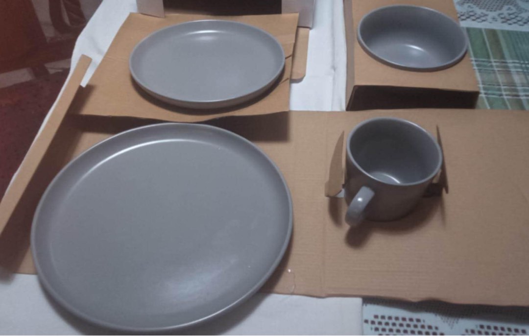SLIQUE Dinnerware [Set of 4] Glazed Stoneware, Furniture & Home Living ...