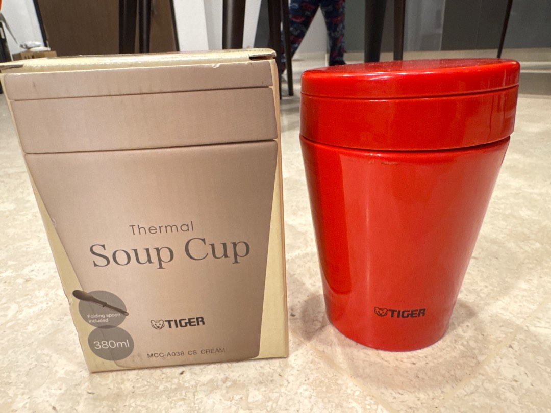 Tiger Thermos Soup Cup 380ml, Furniture & Home Living, Kitchenware ...