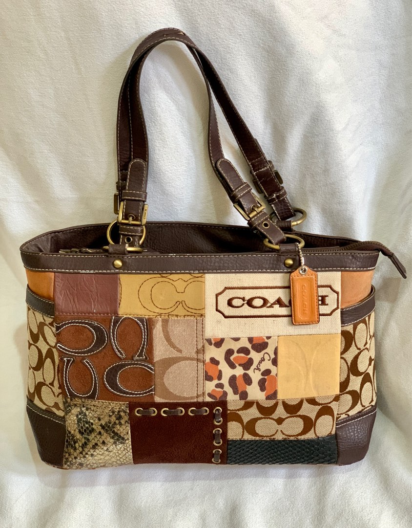 Vintage Coach Patchwork bag, Luxury, Bags & Wallets on Carousell