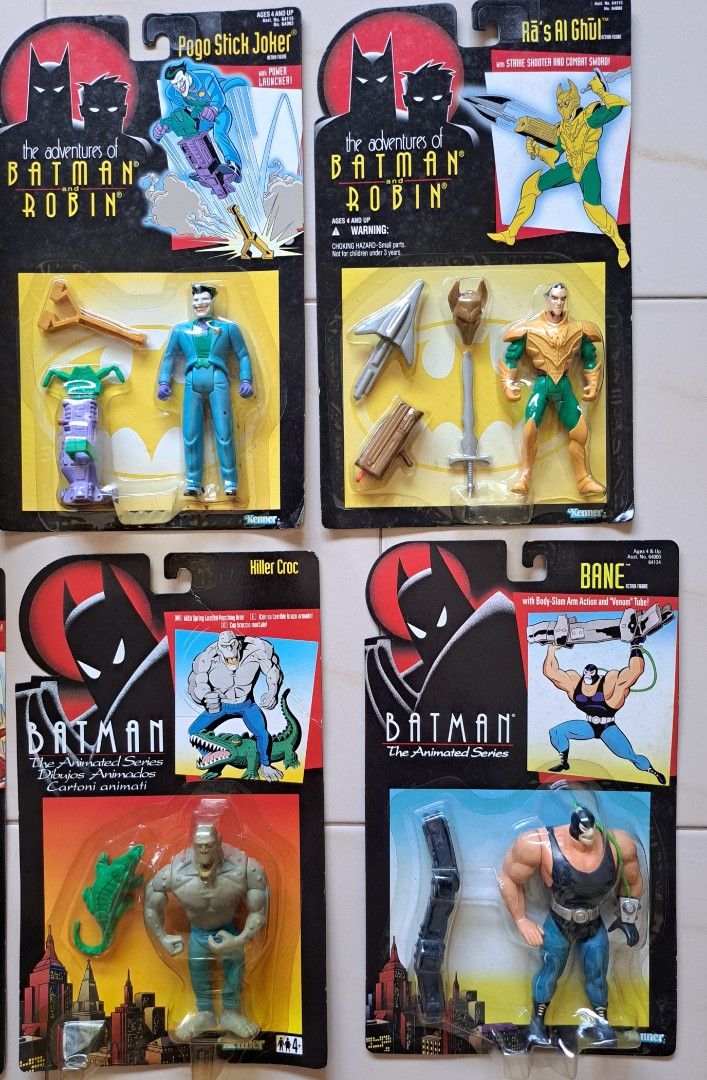 Vintage Kenner Batman Animated Series Mad Hatter Creeper Joker Ra's Al ...