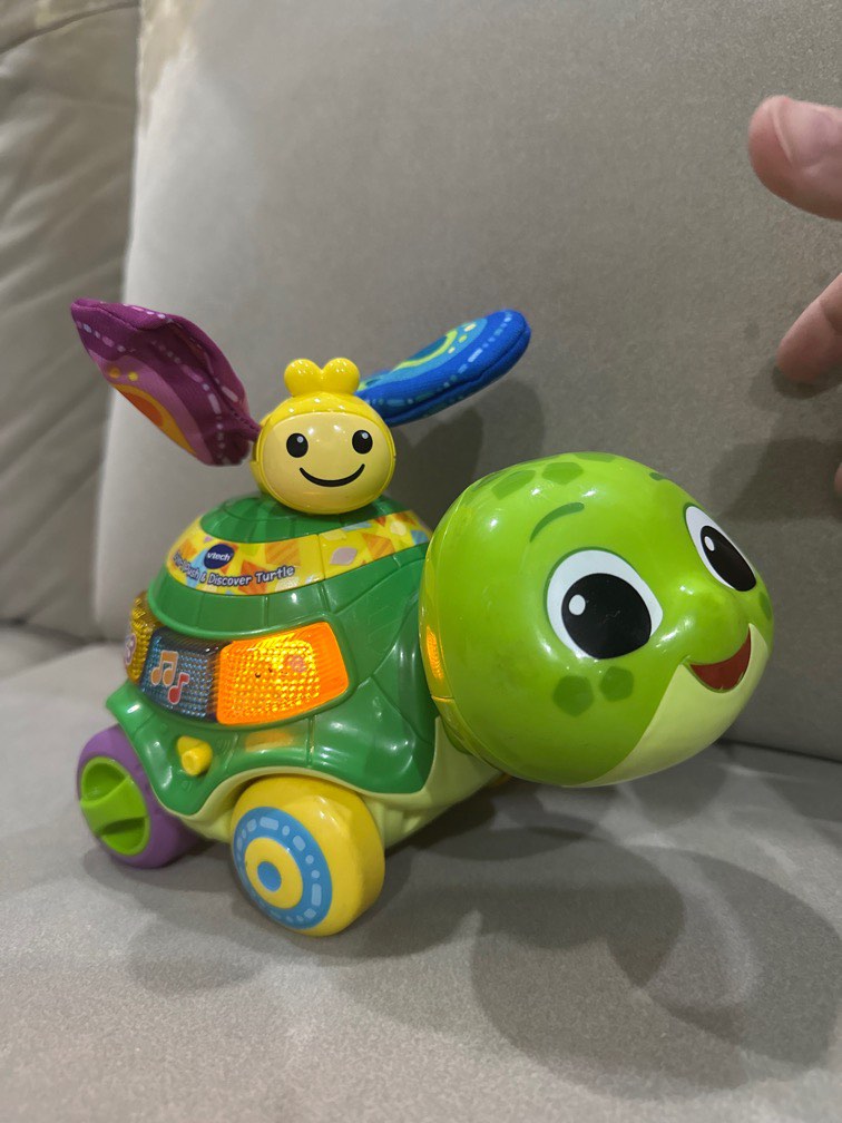 VTECH 2 in 1 PUSH AND DISCOVER TURTLE PL, Bayi & Anak, Mainan & Baby ...