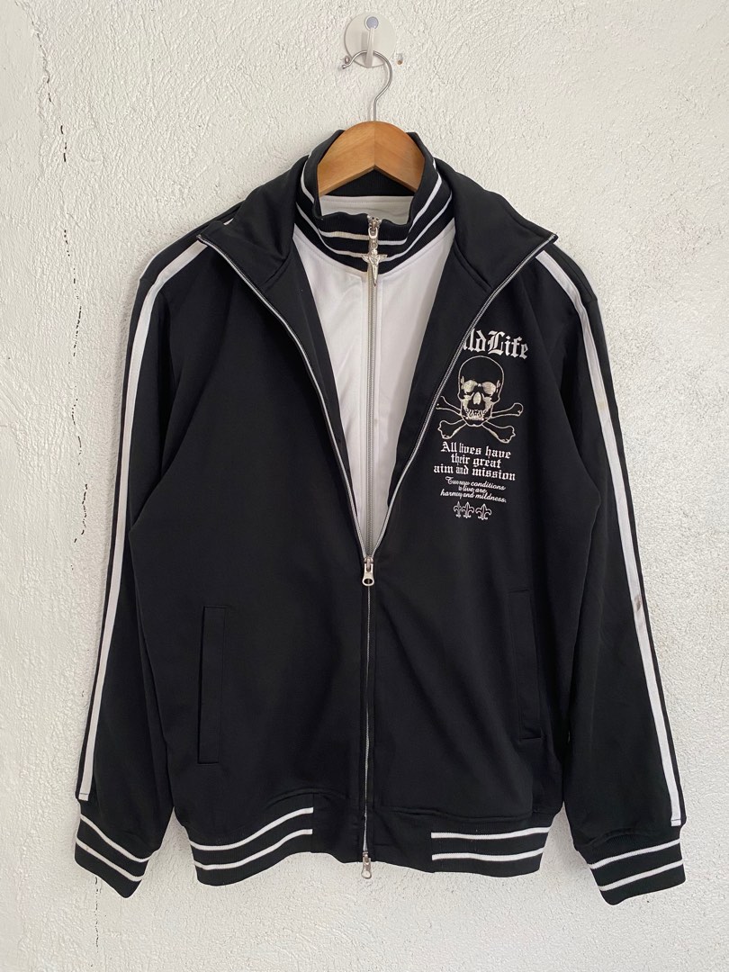 Wild Life Black Track Jacket, Men's Fashion, Coats, Jackets and ...