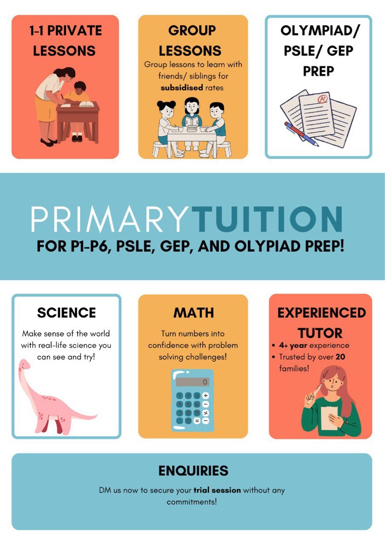 1-1 PRIVATE TUITION PRIMARY SCHOOL MATH OLYMPIAD, PSLE MATH REVISION ...