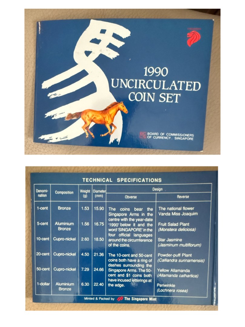 1990 Uncirculated Coin Set, Hobbies & Toys, Memorabilia & Collectibles ...