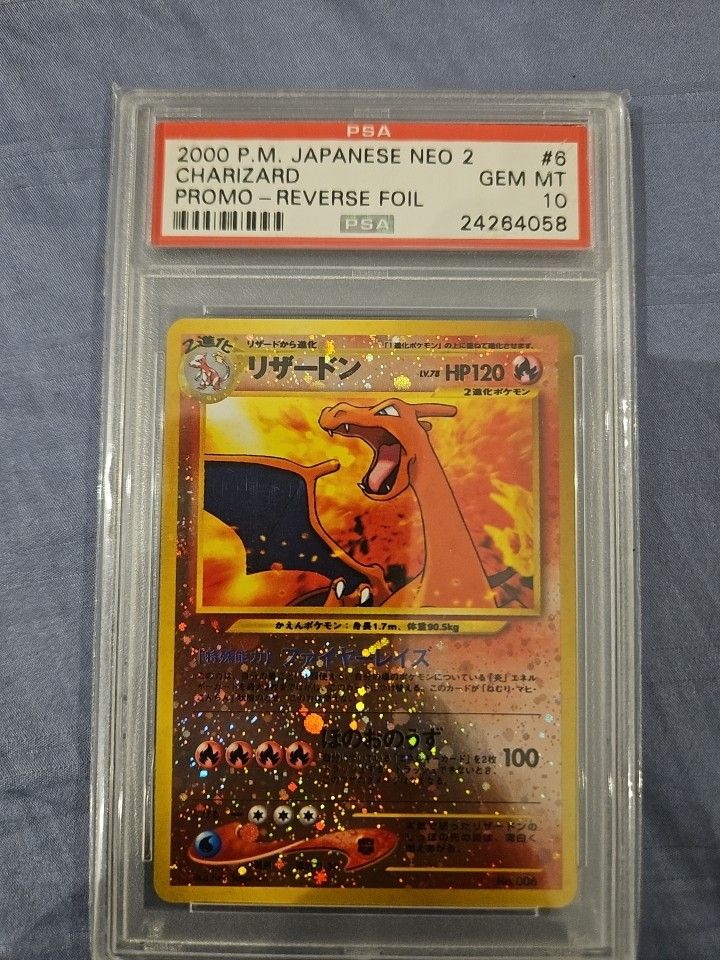 2000 Japanese Neo 2 Charizard Reverse Foil PSA 10, Hobbies & Toys, Toys ...