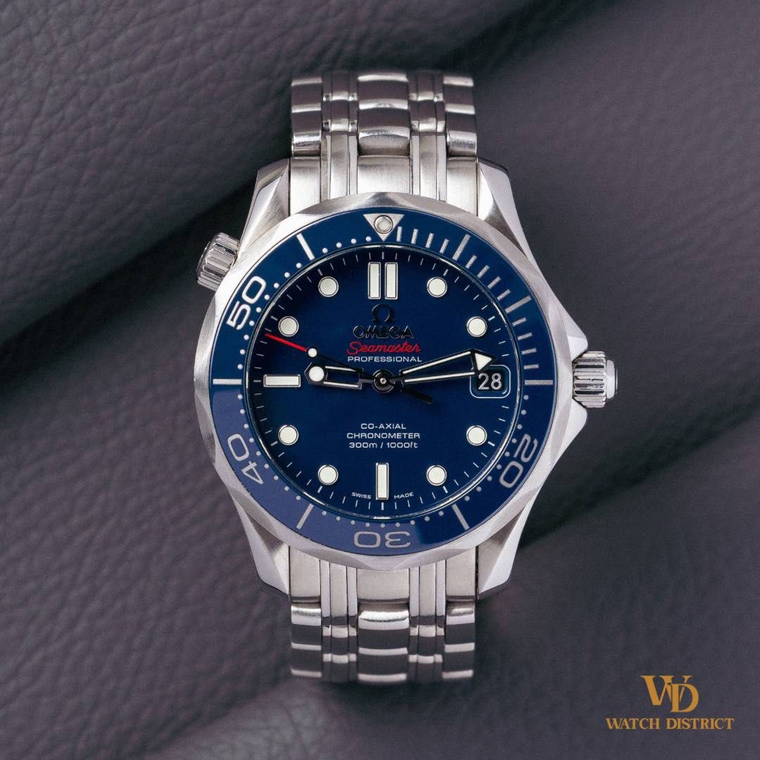2014 Full Set 36mm Omega Seamaster Diver 300m 212.30.36.20.03.001 Navy ...