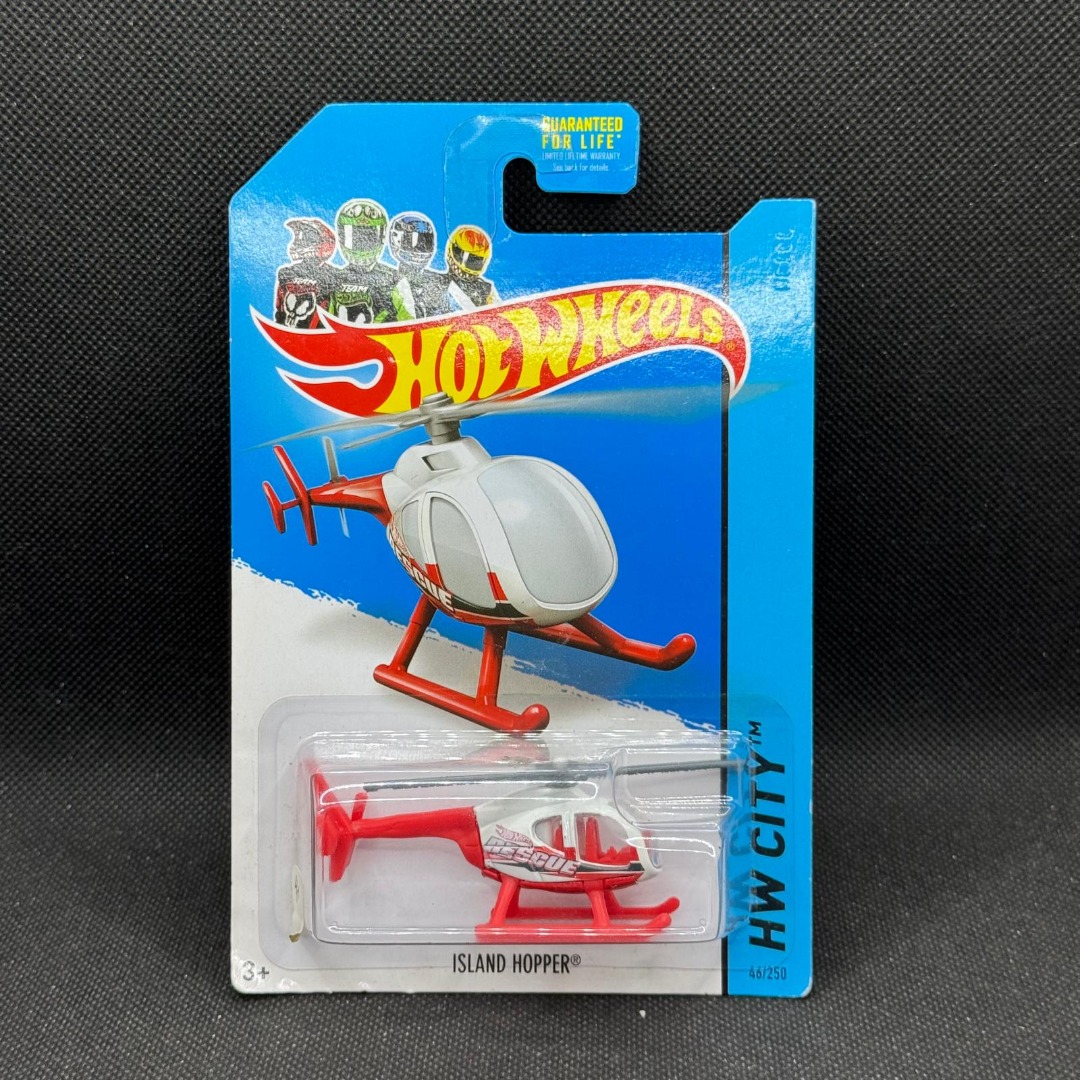2014 Hot Wheels #46 HW City-HW Rescue ISLAND HOPPER White-Red w/Gray ...