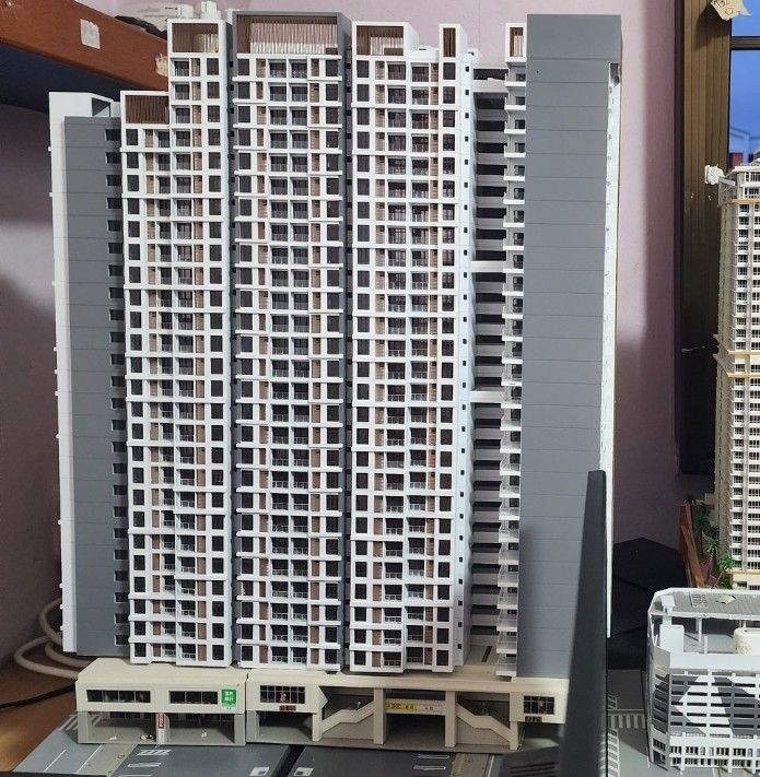 27 storey HIGH RISE architectural building flat hdb scale model 住宅 铁道模型 ...