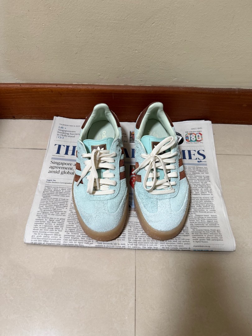 adidas sambas turquoise, Women's Fashion, Footwear, Sneakers on Carousell