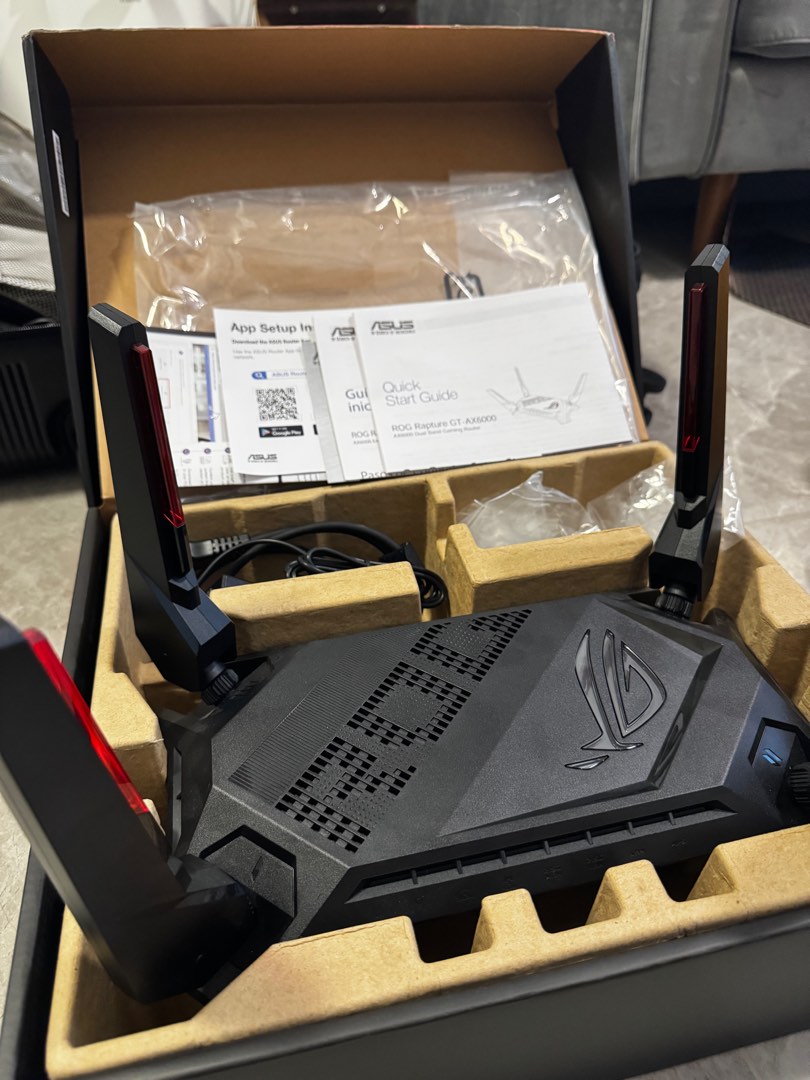 ASUS ROG Rapture GT-AX6000 WIFI 6 Gaming Router, Computers & Tech ...